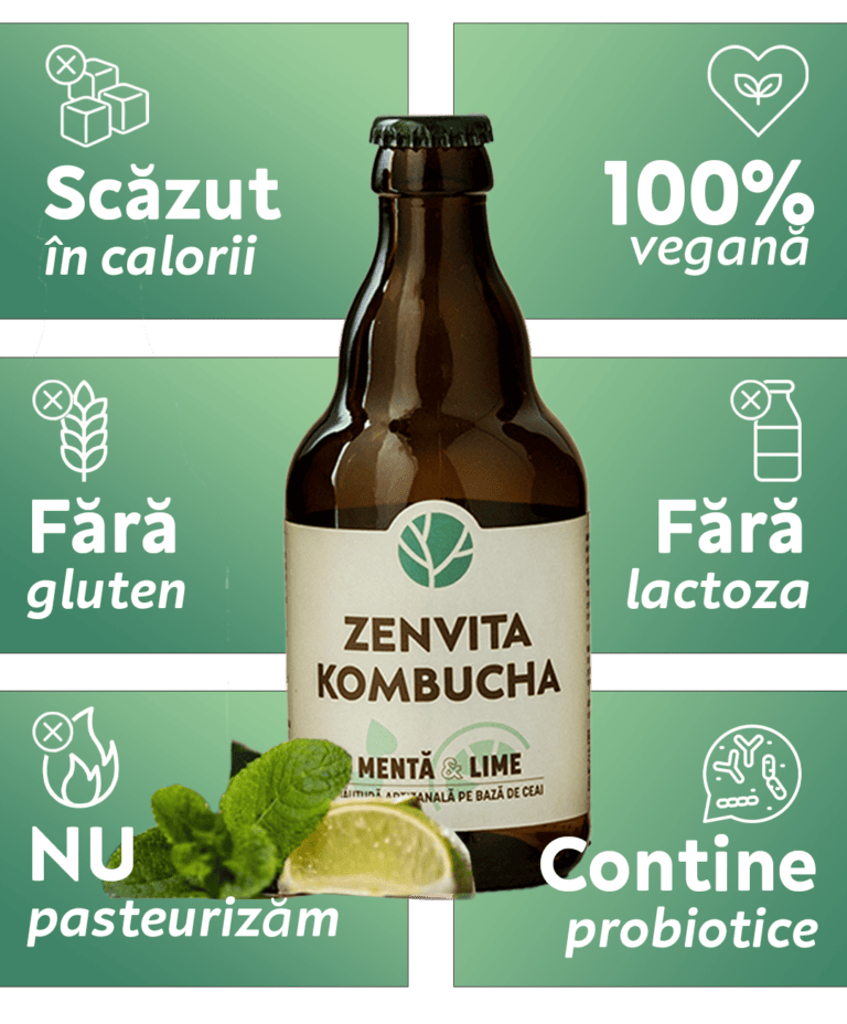 Zenvita Kombucha - Ceai kombucha nepasteurizat cu gust natural
